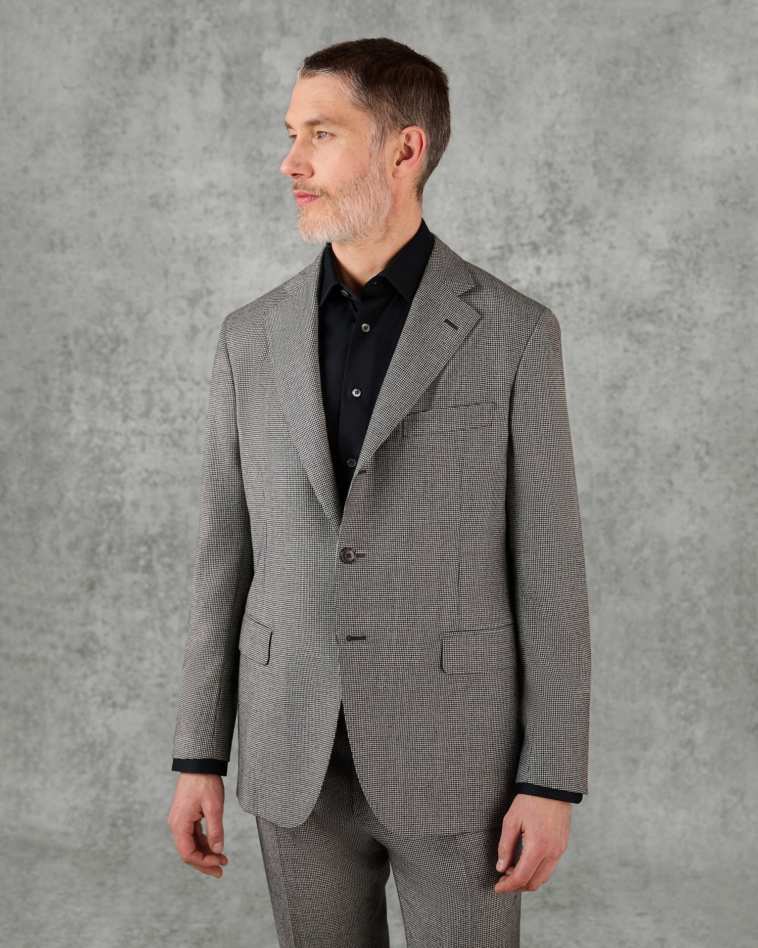 Hendley Wool Grey Puppytooth Suit